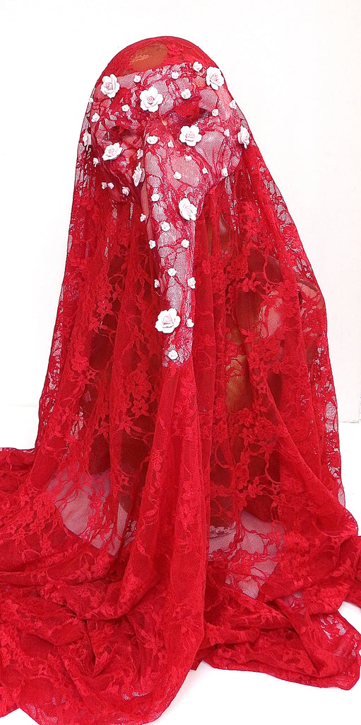 VOLTAIRE RED LACE MASK – GASOLINE GLAMOUR